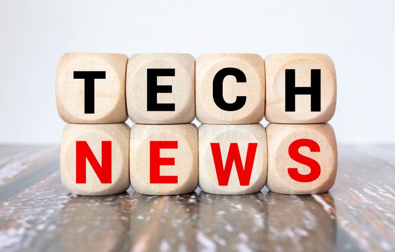 White Paper with Text Tech News, Concept Stock Image - Image of ...