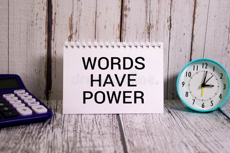 White Paper with Text Words Have Power Lying on the Keyboard Stock ...