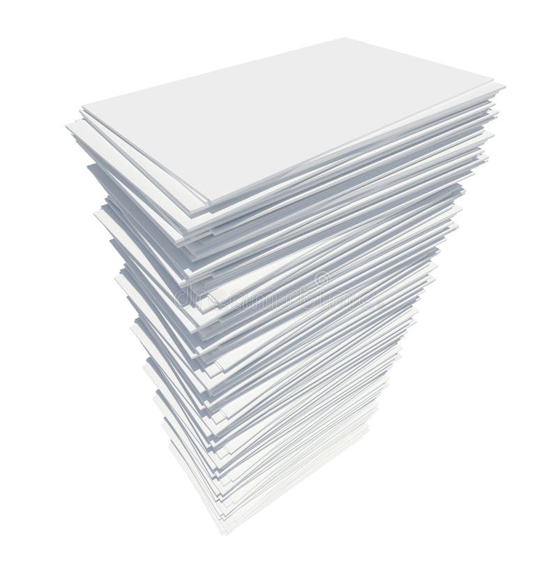 Paper tower on white stock illustration. Illustration of paper - 62749312