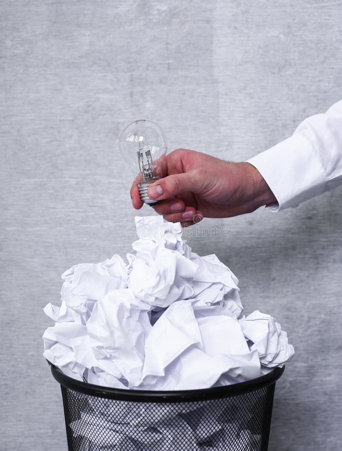 White Paper in the Trash Can Stock Image - Image of garbage, heap: 49471181