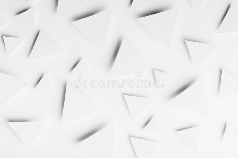 White Paper Triangles As Abstract Pattern in Bright Light with Soft ...