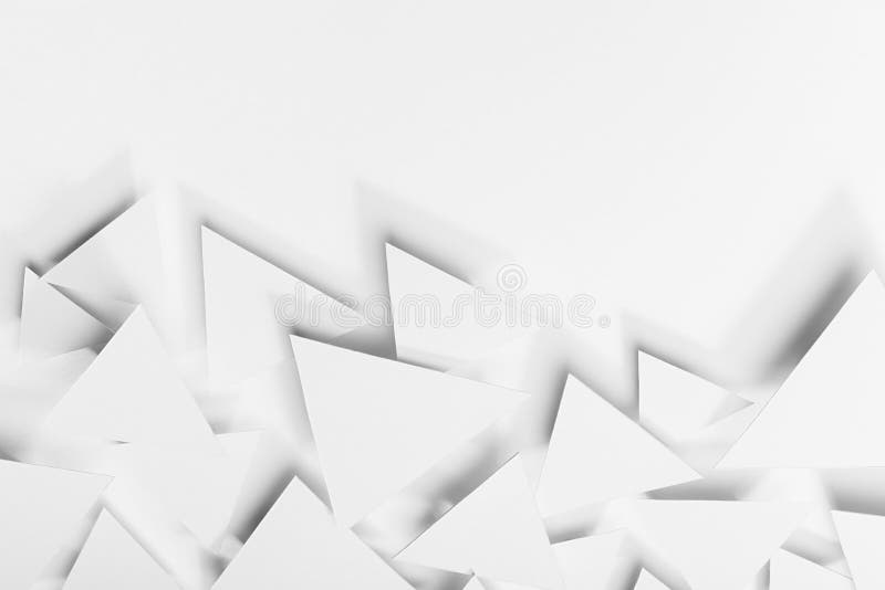 White Paper Triangles As Energy Abstract Pattern in Bright Light with ...