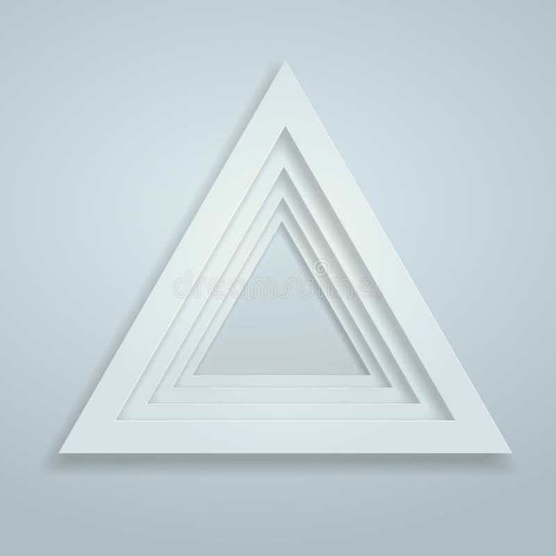 White Paper Triangles Background Stock Vector - Illustration of artwork ...