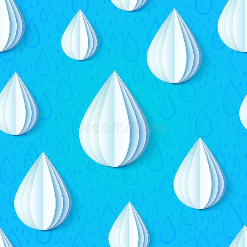 White Paper Water Drop in Origami Style Stock Vector - Illustration of ...