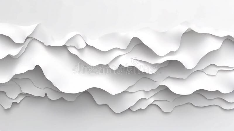 White Paper Waves Abstract Art Background Texture Stock Video - Video ...