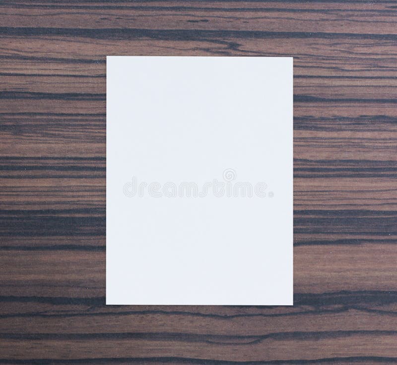 White Paper on Wood Table of Background Stock Photo - Image of copy ...