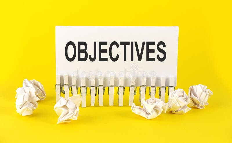 OBJECTIVES Word through Magnifying Glass on Keyboard on the Chart Stock ...
