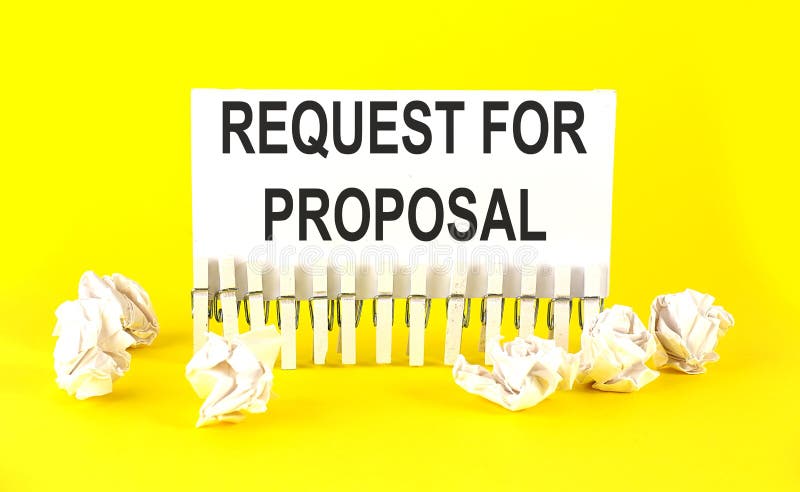 White Paper on the Yellow Background with Text Request for Proposal ...