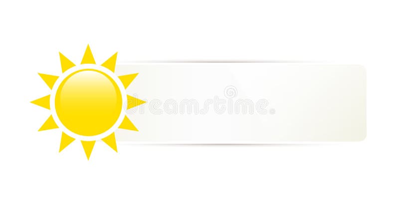 White Paper for Your Message with Yellow Summer Sun Stock Vector ...