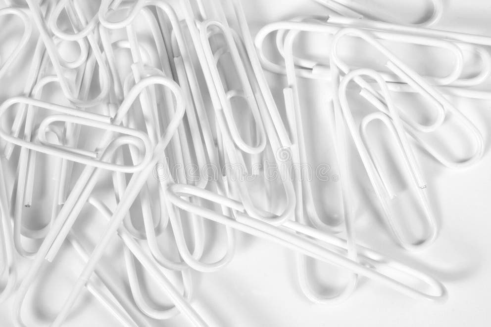 White paperclips stock photo. Image of organize, paperclips - 451782