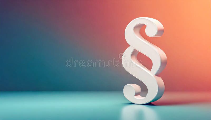 Paragraph Symbol on Blue and Orange Background Stock Illustration ...