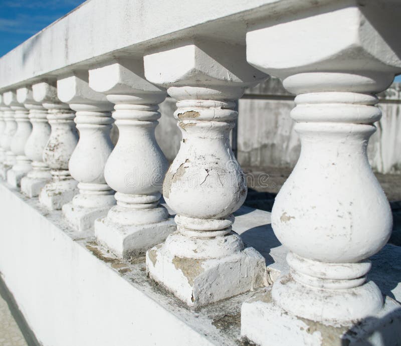 White Parapet stock photo. Image of home, parapet, railing - 45305364