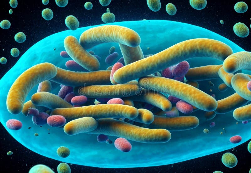 White Parasites Under a Microscope. Roundworms in the Human Body ...