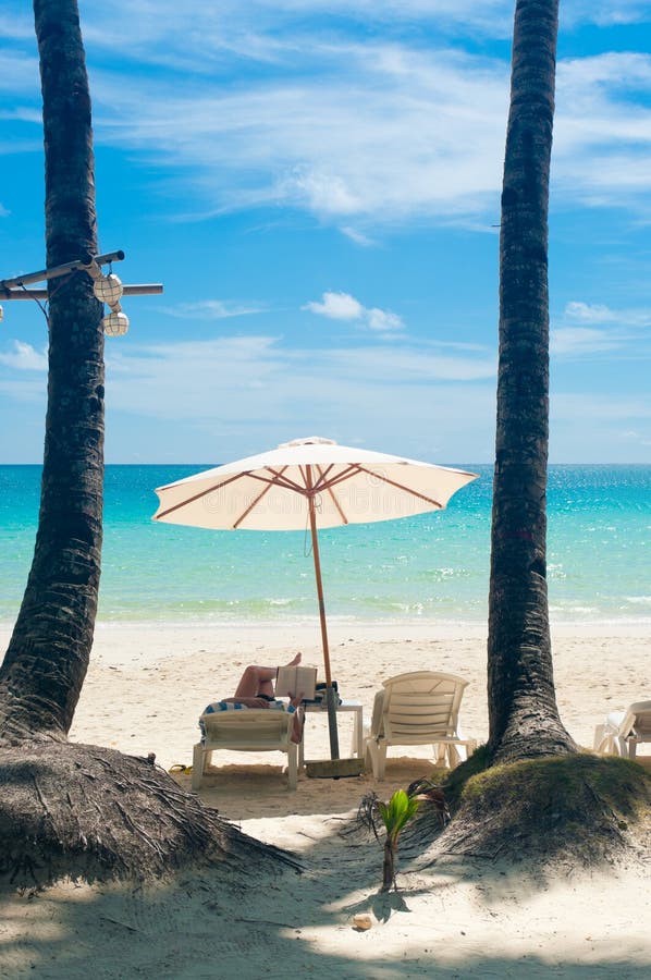 White parasol stock image. Image of beach, happiness - 23337817