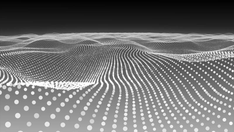 White Particle Mesh Wave Cyber Technology Background , Seamless ...