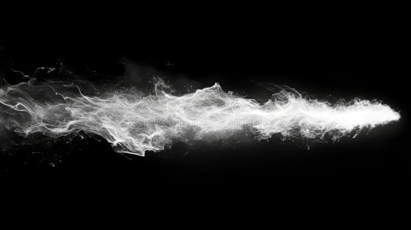 White Particle Stream on Black Background Stock Illustration ...