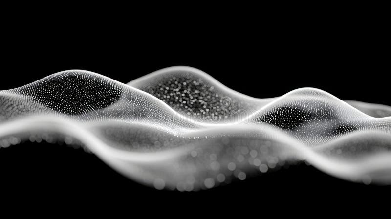 White Particle Wave Abstract Background Stock Illustration ...
