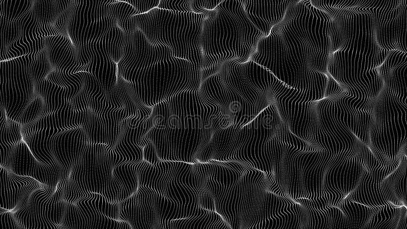 White Particle Wave Illustration Background Stock Illustration ...