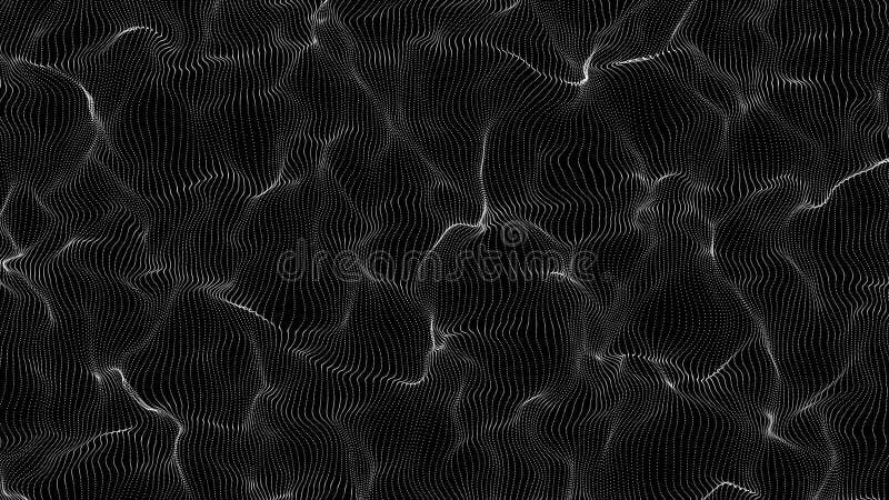 White Particle Wave Illustration Background Stock Illustration ...