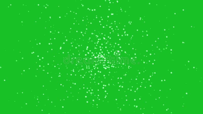 White Particles Extraction on Green Screen Background Motion Graphic ...