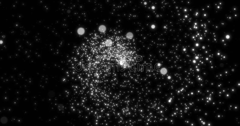White Particles Flying Out of a Rotating Point Source on a Black ...