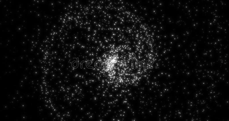 White Particles Flying Out of a Rotating Point Source on a Black ...