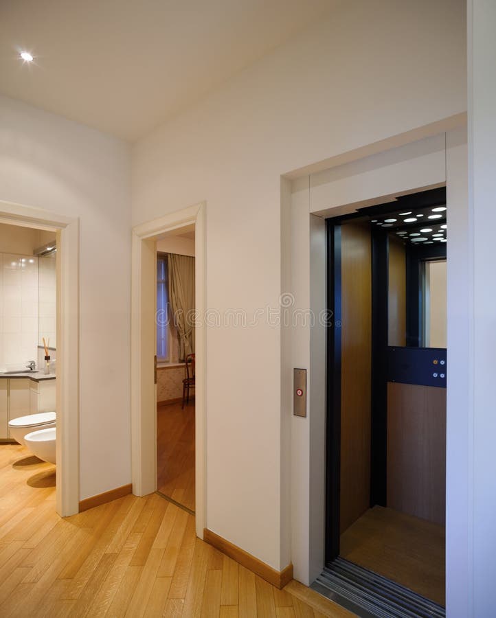 White Passageway with Three Open Doors Stock Photo - Image of empty ...