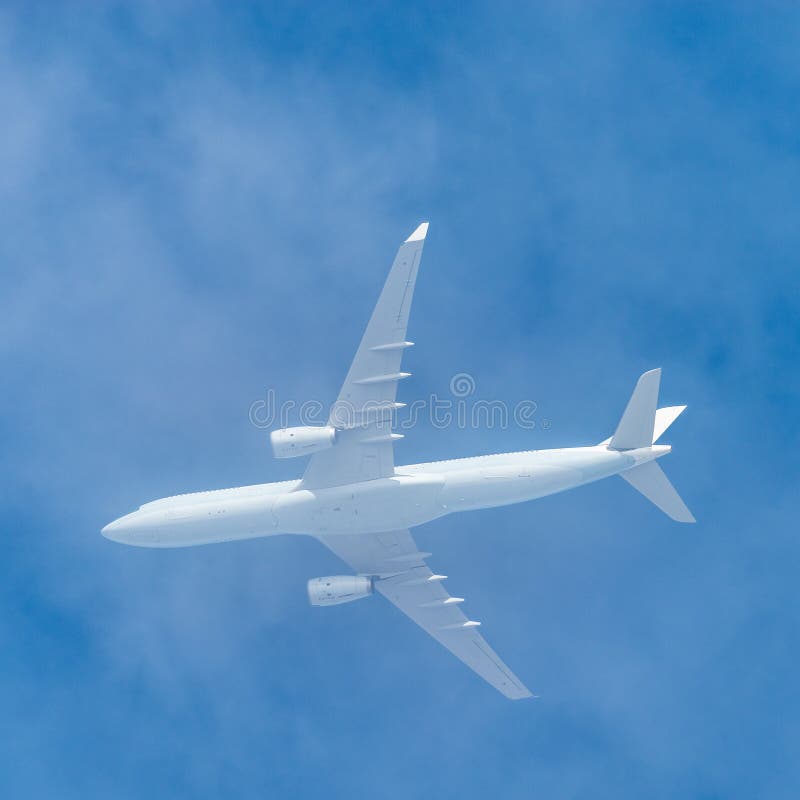 White passenger plane. stock photo. Image of direction - 119724820