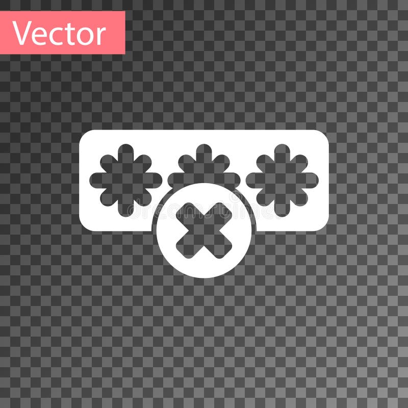 White Password Protection and Safety Access Icon Isolated on ...