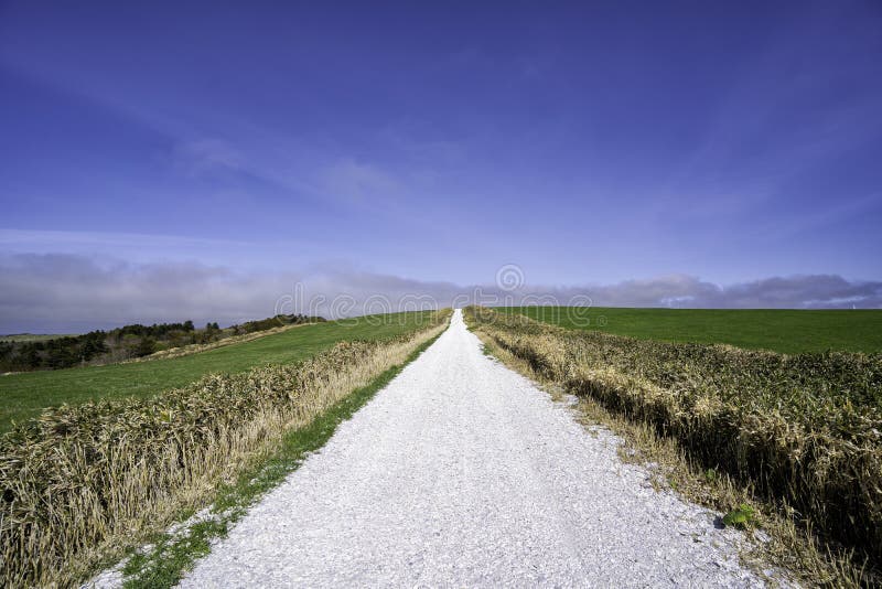 White Path, Path Paved by Shell in Wakkanai, Hokkaido, Japan Stock ...