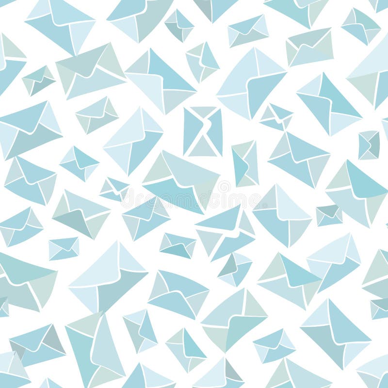 White Pattern with Blue Envelope. Stock Vector - Illustration of ...
