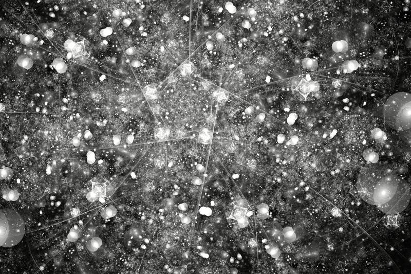 White Pattern of Crooked Small Shapes on a Black Background. Stock ...