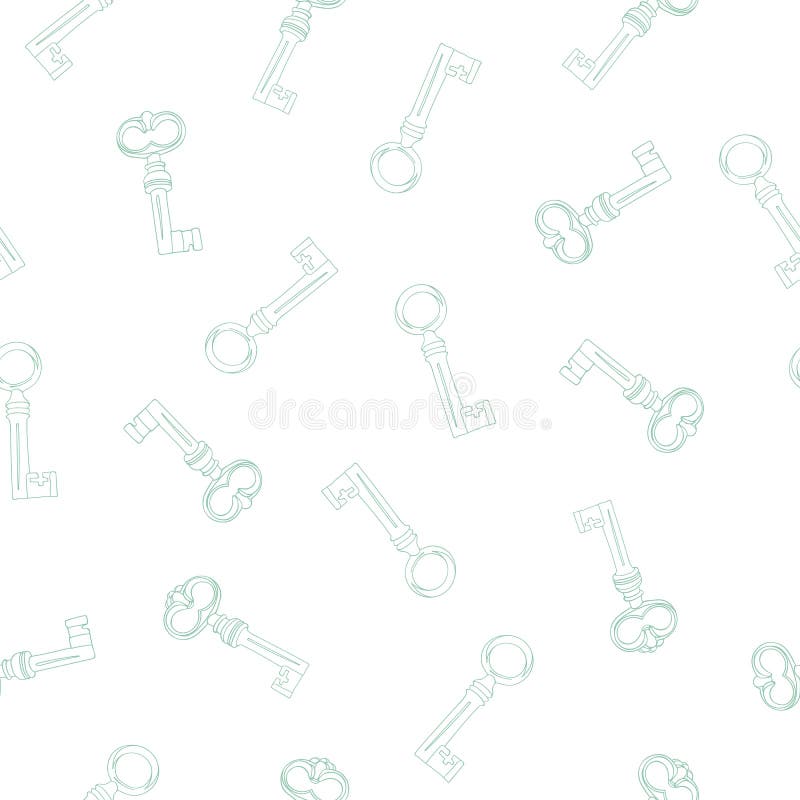 White Pattern with Light Blue Key. Stock Vector - Illustration of news ...