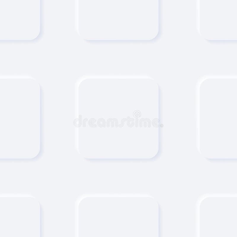 White Pattern of Raised Squares in Realistic Style for Print and ...