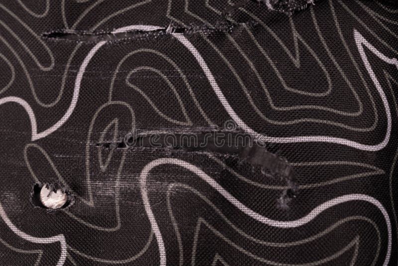 White Patterns on Black Torn Fabric Stock Image - Image of outfit ...