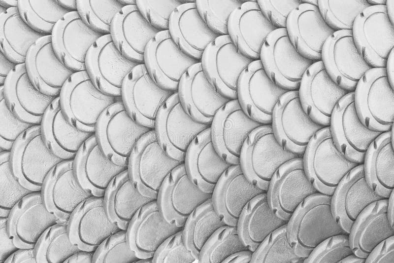 White Patterns of Stucco Shaped Like Fish Scales Stock Photo - Image of ...
