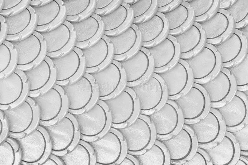White Patterns of Stucco Shaped Like Fish Scales Stock Image - Image of ...