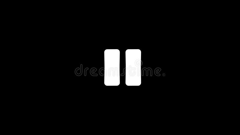 Pause Icon Switching To Play Symbol Stock Video - Video of white, shape ...