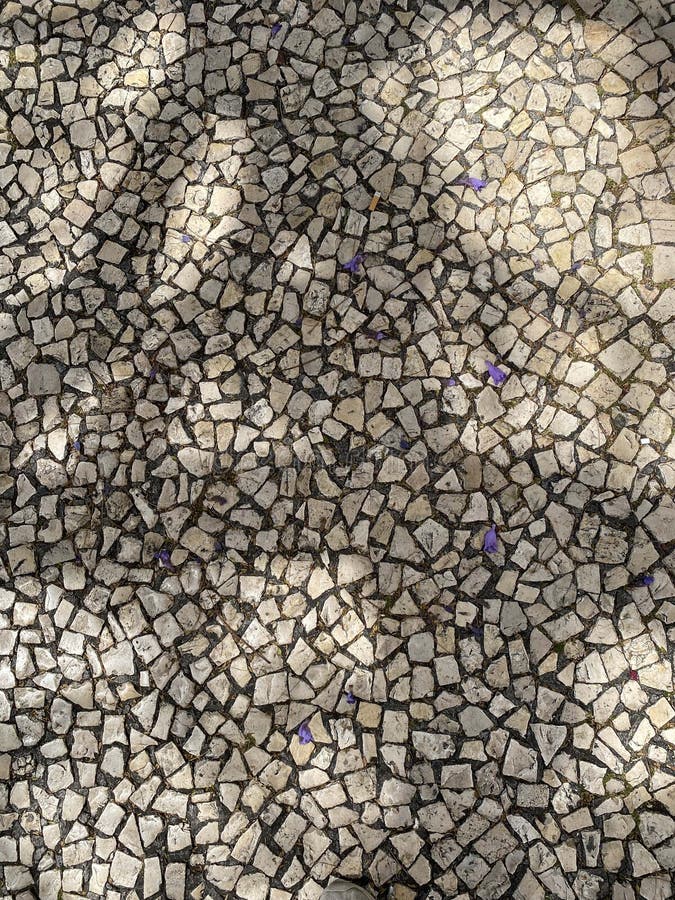 White Paving Stones on the Roads of Portugal, Top View Stock Image ...