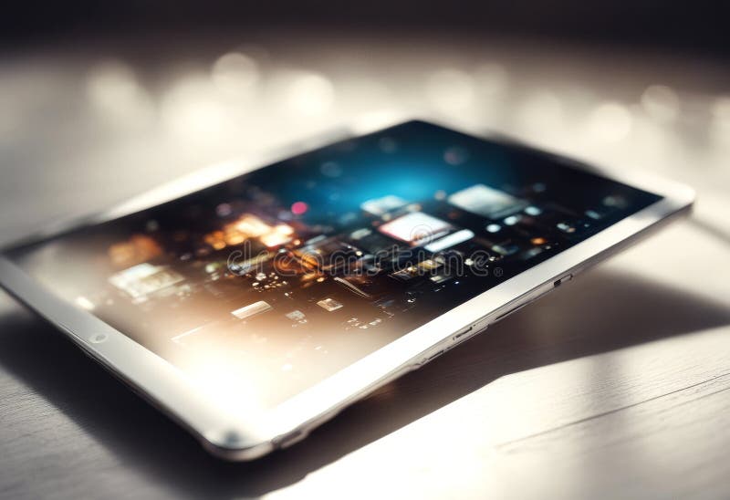 White Pc Tablet Ipad Computer Black Blank Business Background ...