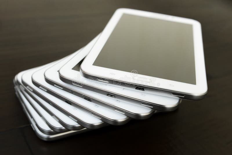 White pc tablet stock photo. Image of light, battery - 47704168