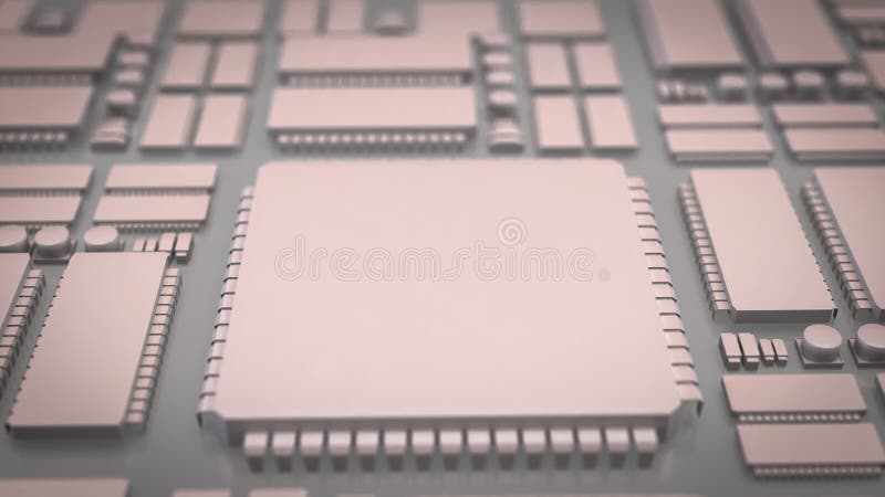 The White PCB Board for it To Technology Concept 3d Rendering Stock ...
