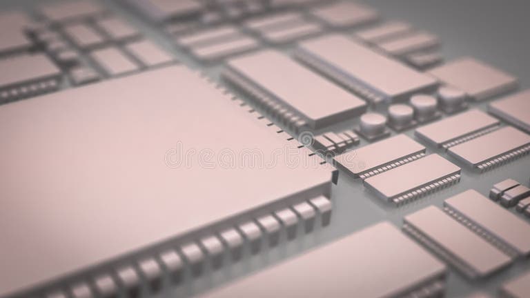 The White PCB Board for it To Technology Concept 3d Rendering Stock ...