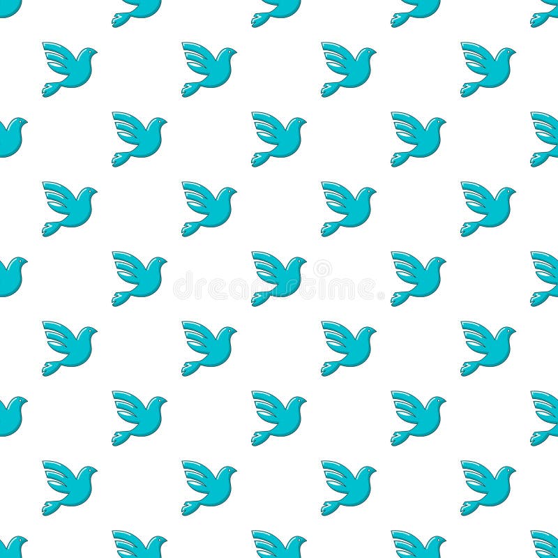 White Peace Pigeon Pattern Seamless Stock Vector - Illustration of ...