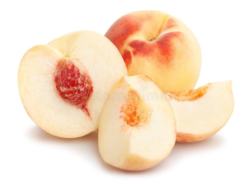 White peach stock photo. Image of halved, juicy, peach - 167208844