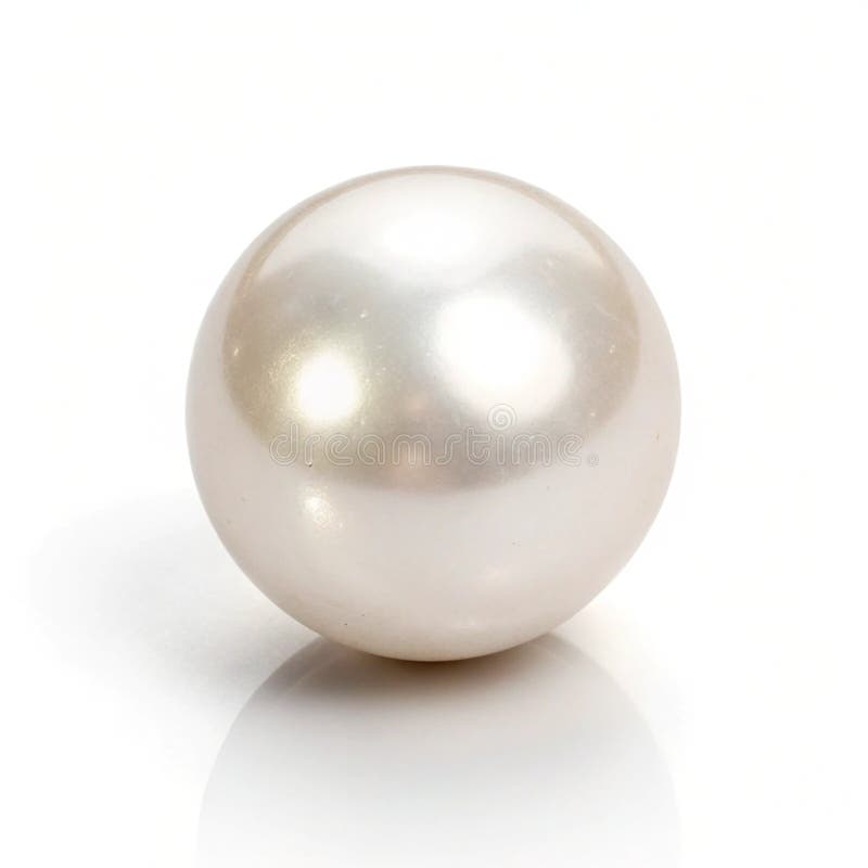 White Pearl Isolated on White Background Stock Illustration ...