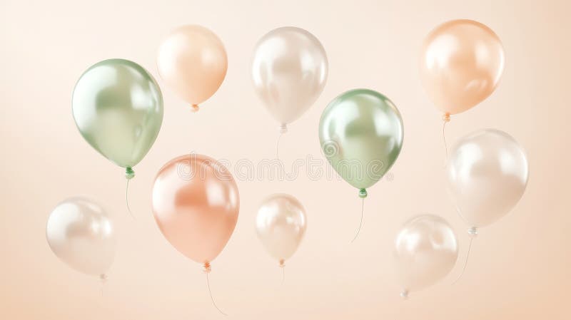 The White Pearls Fall Beautifully. on the White Background There is a ...