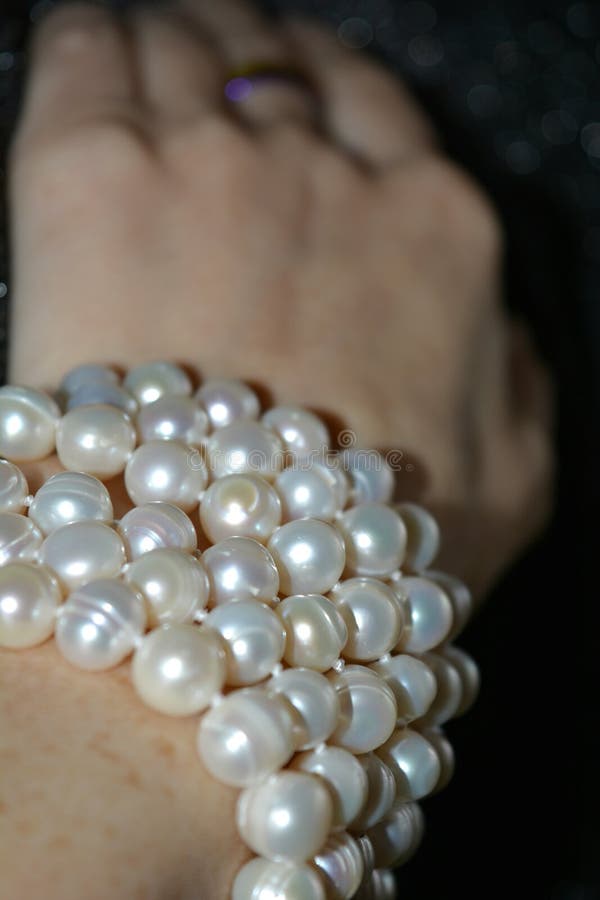 Pearls in the Hand Texture Background Stock Photo - Image of female ...