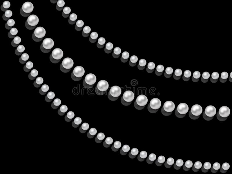 Pearls Necklace Black White Stock Illustrations 476 Pearls Necklace