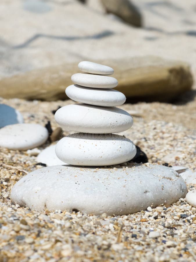 Pebble stack stock image. Image of order, tranquil, buddhism - 4252081